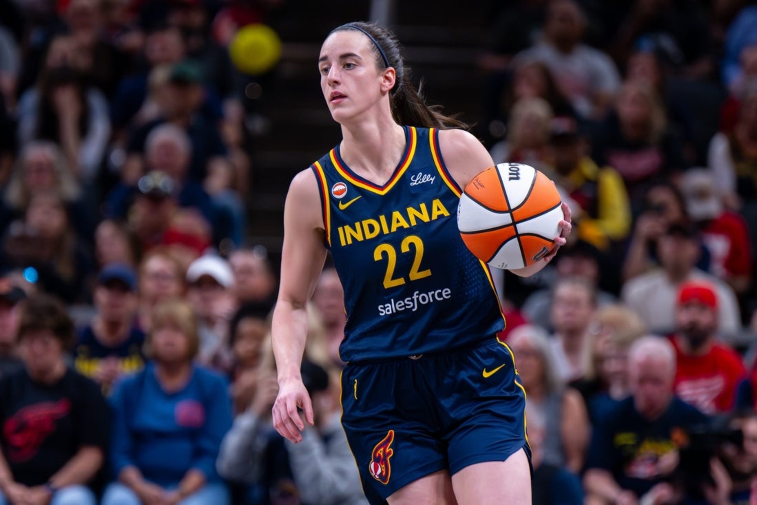 Fever guard Caitlin Clark (back) out vs. Fire