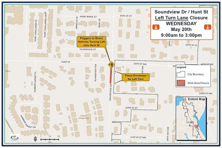 Traffic alert: Lane closures in downtown Gig Harbor ahead of $6.8M project