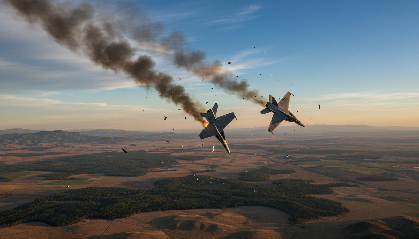 Idaho air show collision: Two Navy jets crash in fiery midair incident