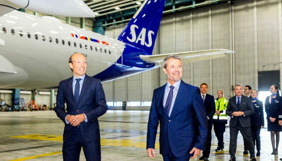 SAS hyller kong Frederik av Danmark
