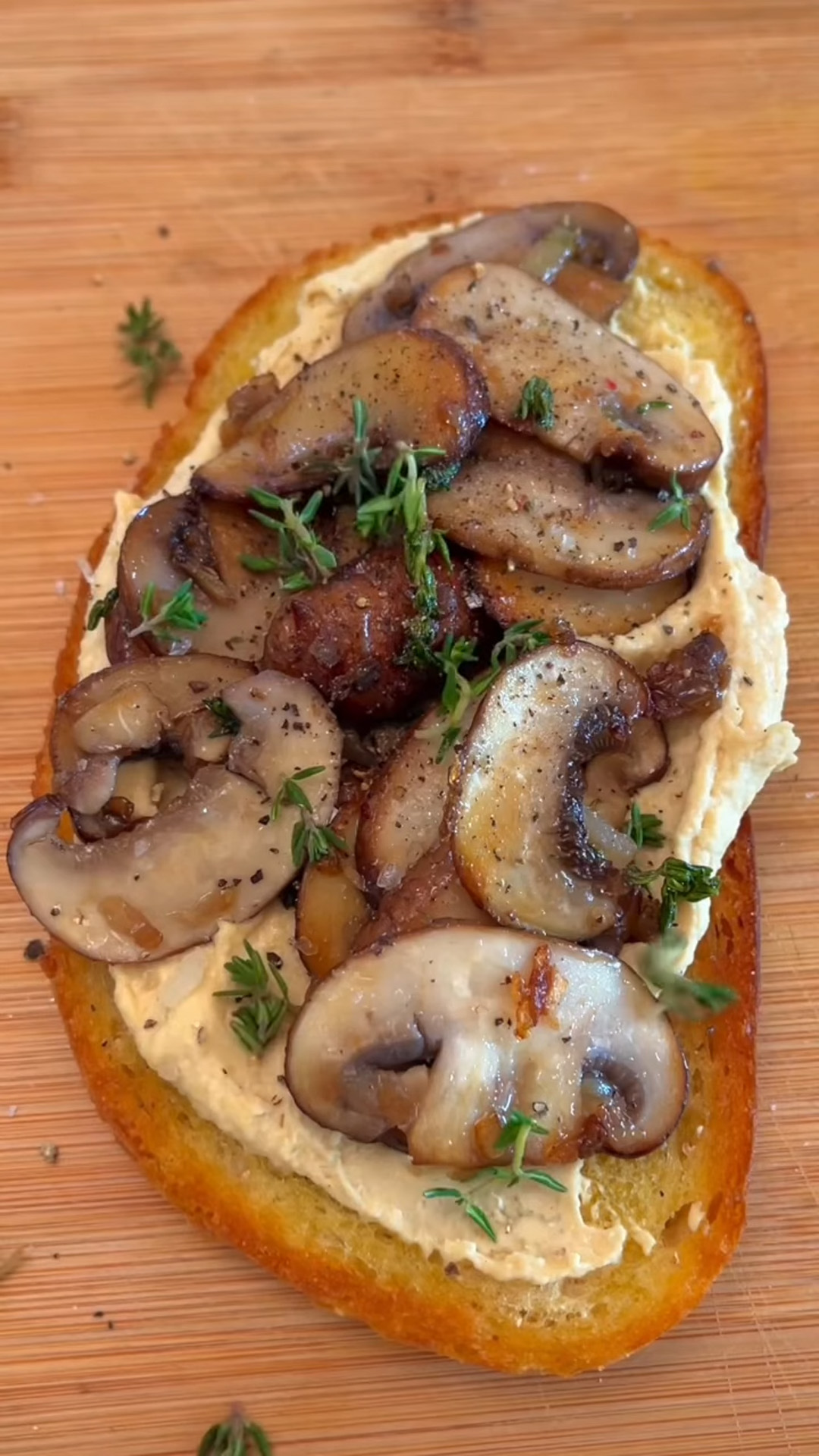 How to make quick savory mushroom hummus toast