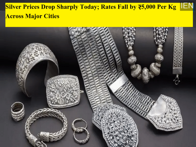 Silver prices drop sharply today; rates fall by ₹5,000 per kg across ...