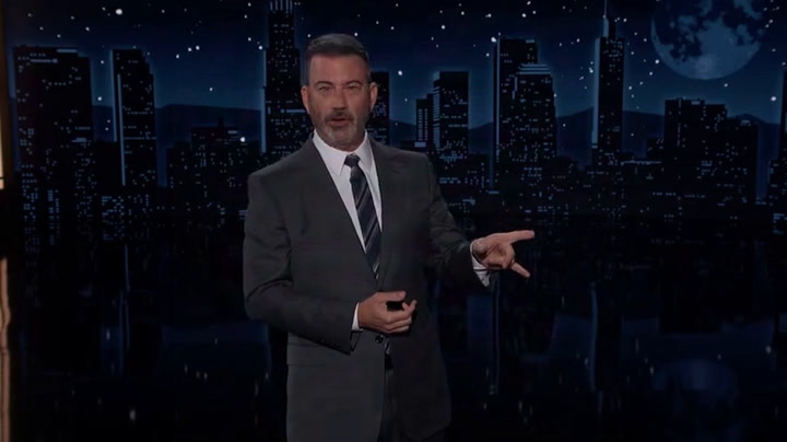 Jimmy Kimmel roasts Trump’s trip to home of ‘America First’ merch