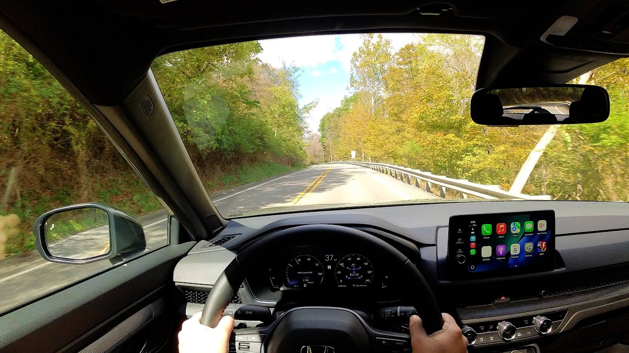 2026 CR-V TrailSport drives through scenic streets in Pennsylvania