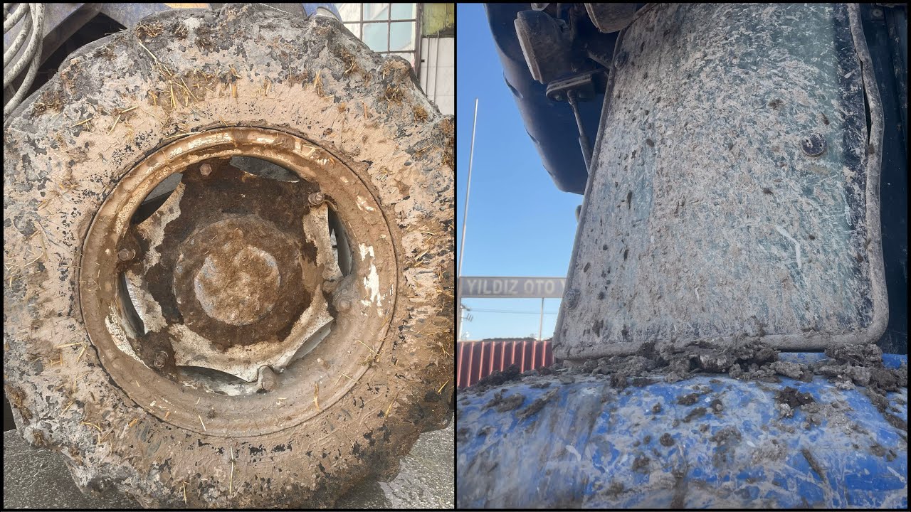 Dirtiest tractor detailing 🤤 How to wash manure coated tractor? # ...