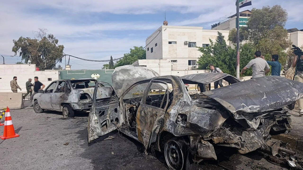 Blast outside Syrian Defense Ministry building kills soldier, injures 12