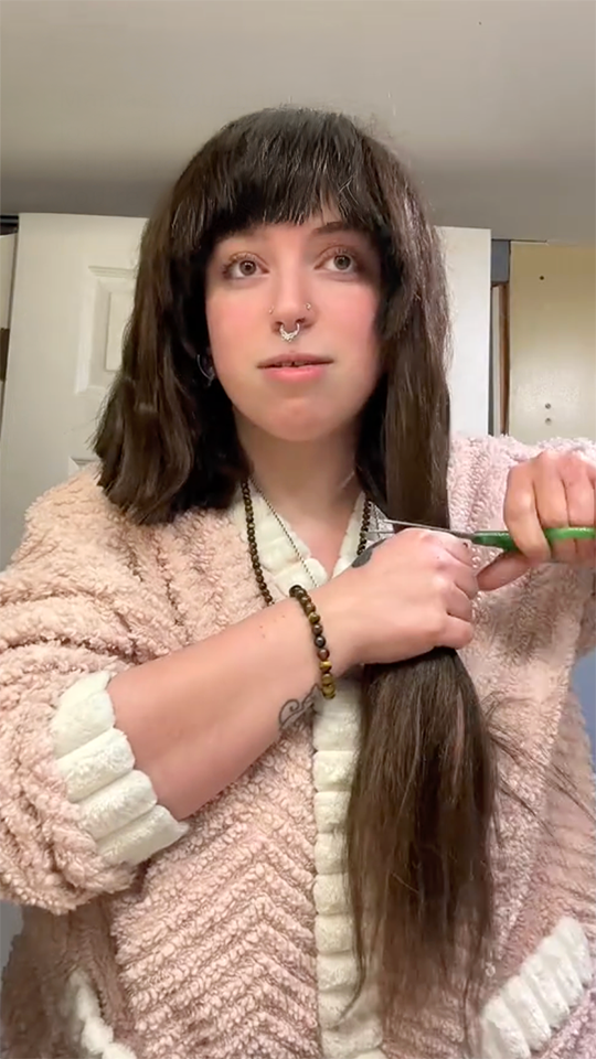Removing my 9 week long hair