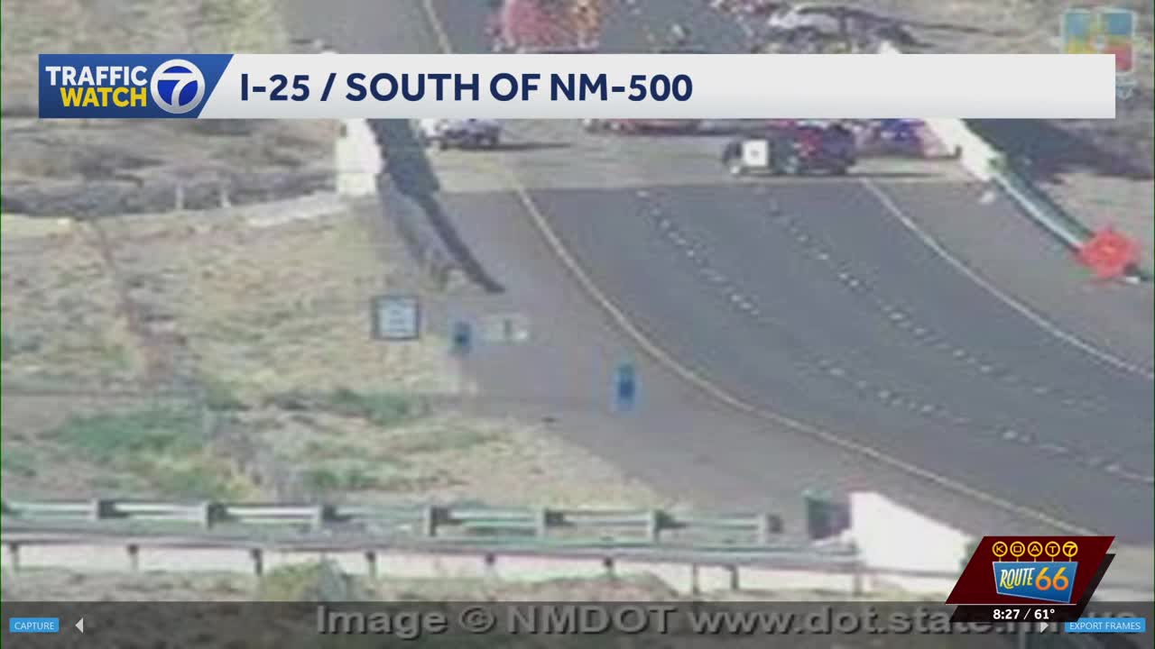 Rollover crash closes Interstate 25 southbound in the South Valley