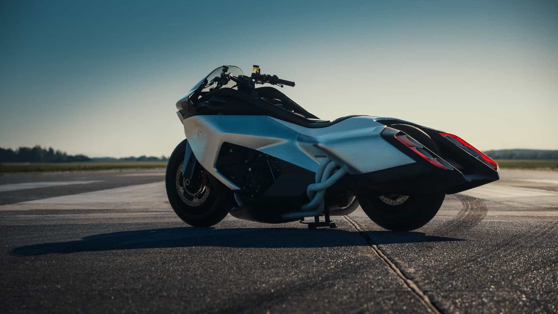 Photos: BMW debuts giant six-cylinder Concorde-inspired style bike concept