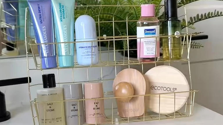 No shelves, no cabinets: This Dollar Tree DIY organizes small bathroom ...