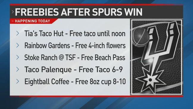 Spurs win means free tacos, coffee and more across San Antonio