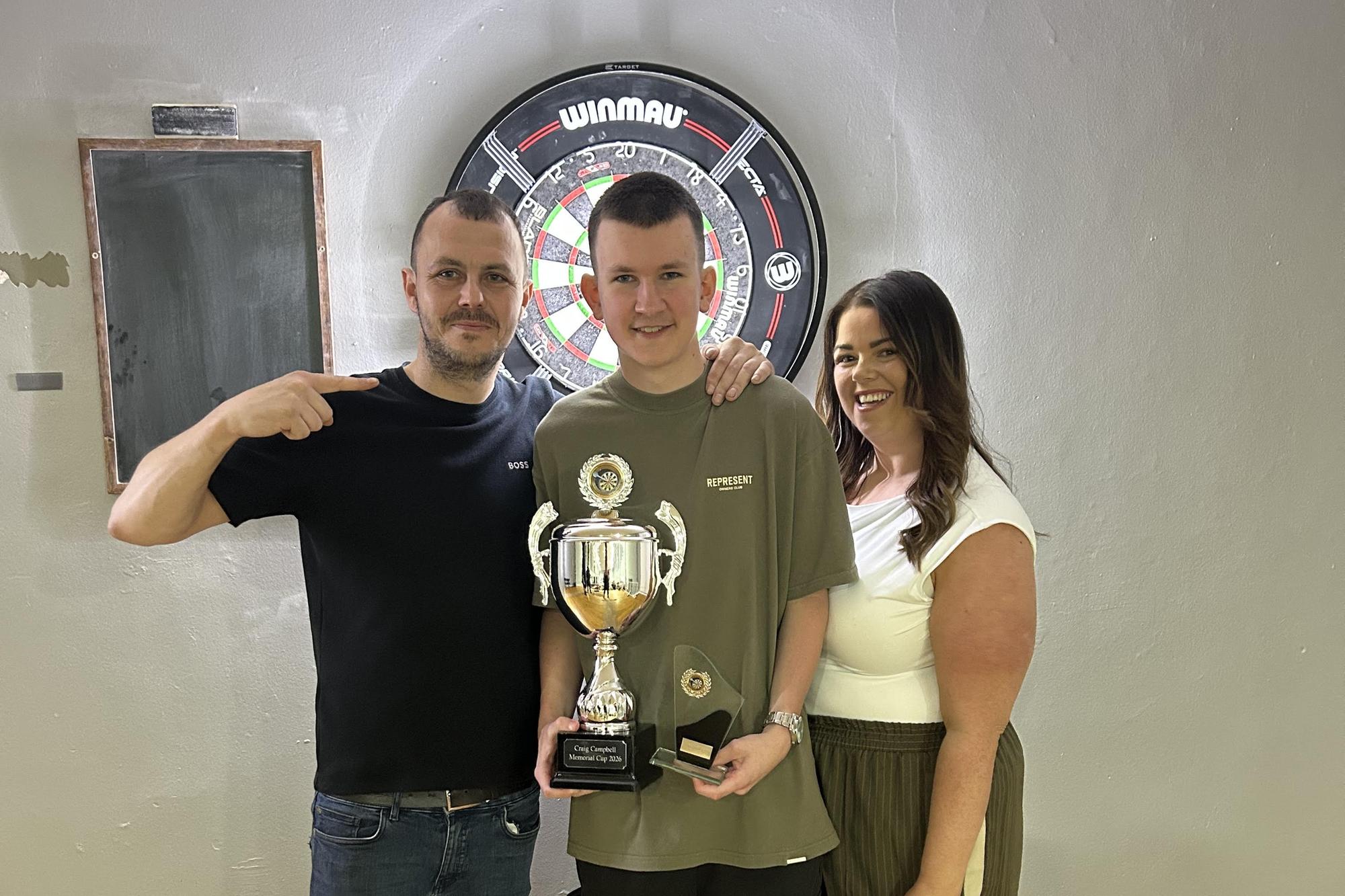 Banknock memorial darts tournament raises £4100 for Strathcarron Hospice