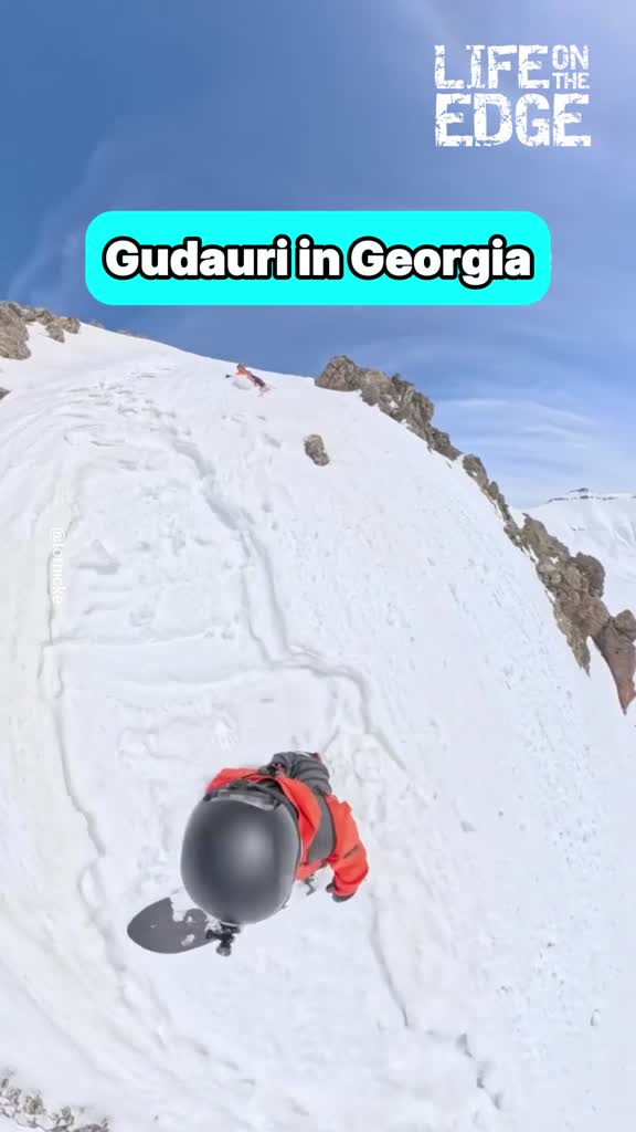 Snowboarder accidentally triggers mini avalanche