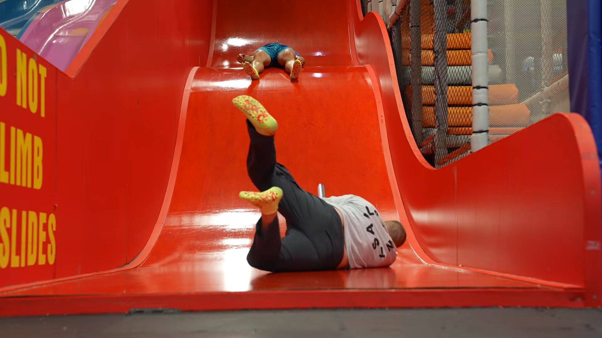 Watch how these grown men stay in a trampoline park for a week