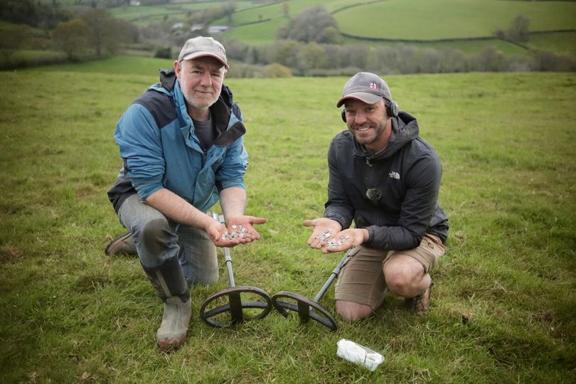 Detectorists in Devon unearth 'biggest ever' Roman silver coin hoard