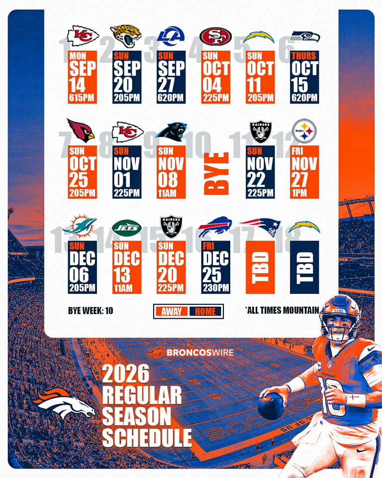 Denver Broncos 2026 schedule wallpaper