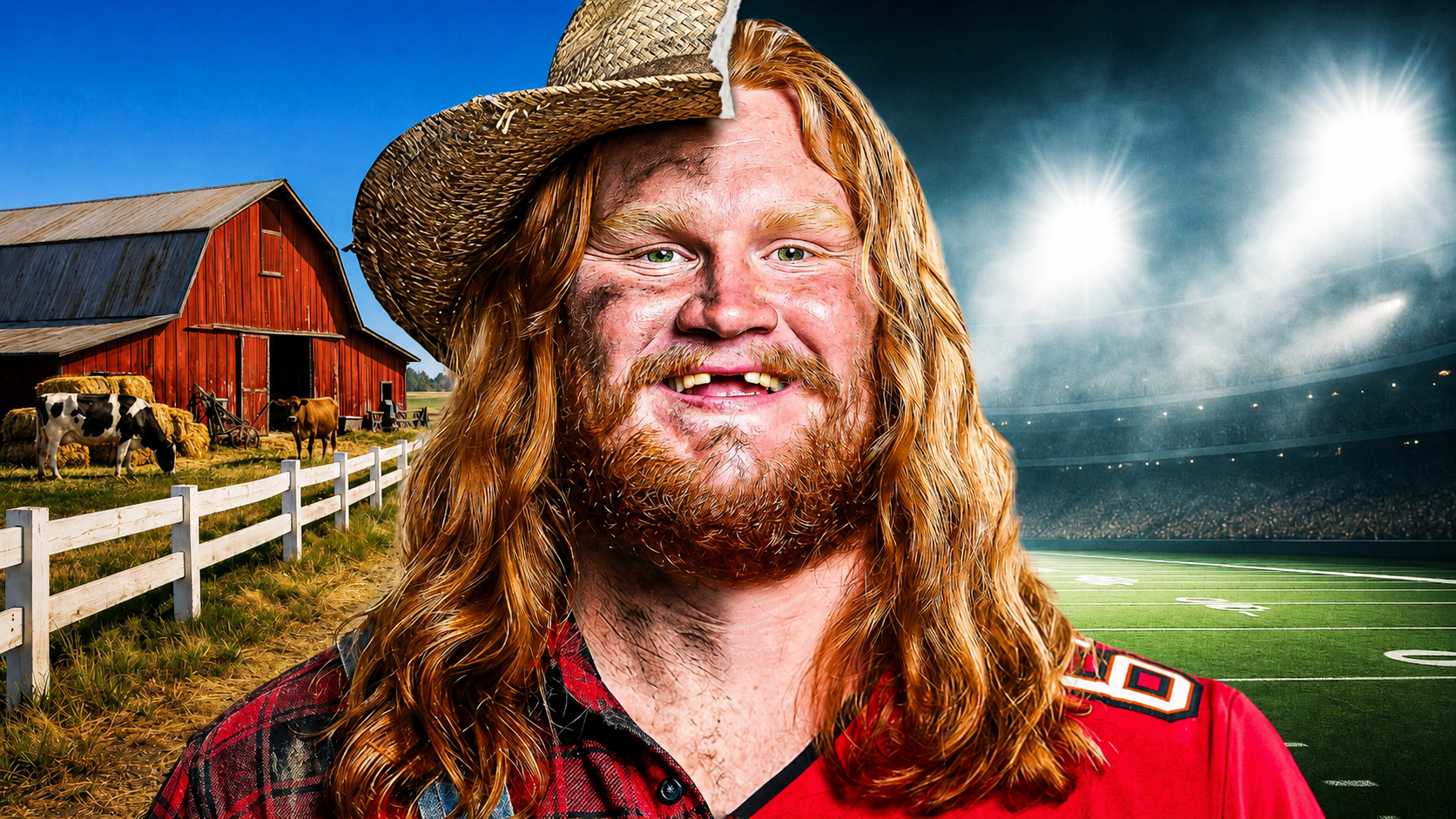 The small-town farmer who somehow made the NFL