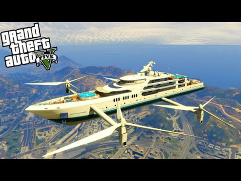 Ultimate flying super yacht mod in GTA 5