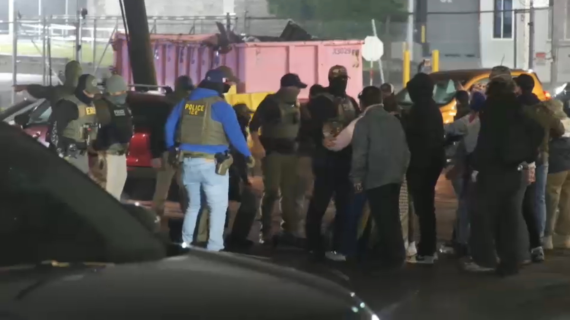 Protesters clash with ICE agents outside Delaney Hall amid hunger strike