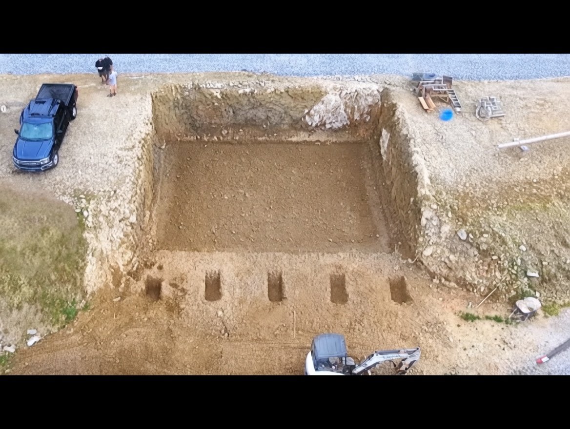 Farmhouse foundation build