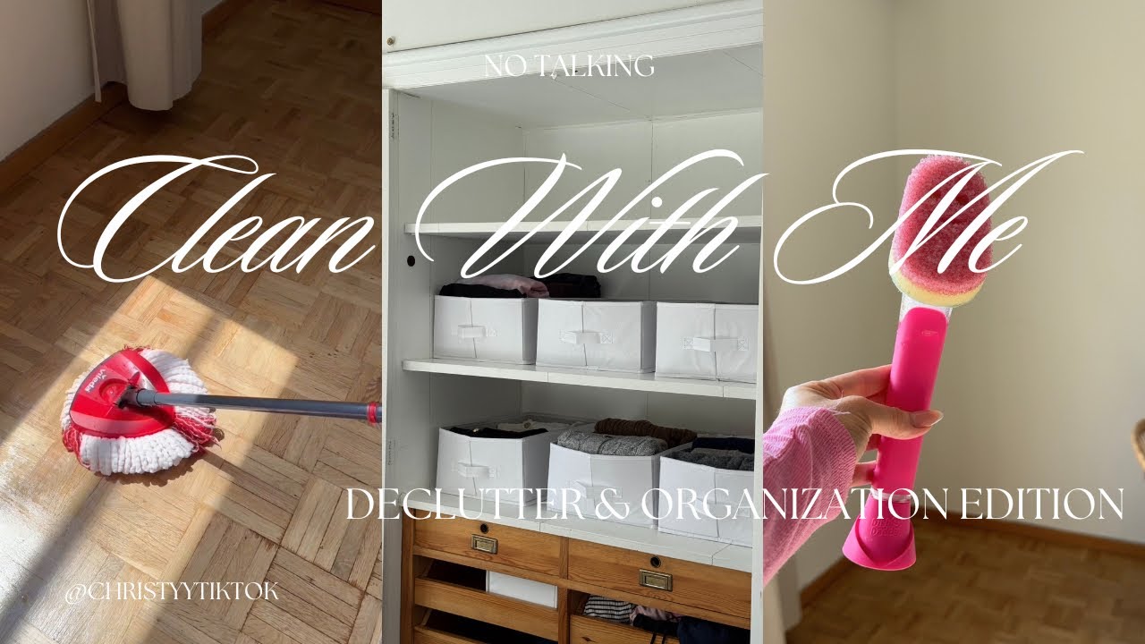Motivational cleaning and organizing session with ASMR