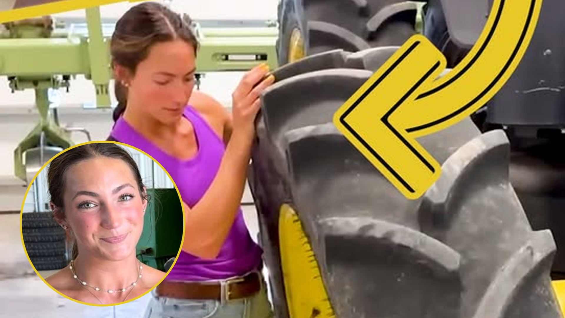 Carrying a massive tractor tire