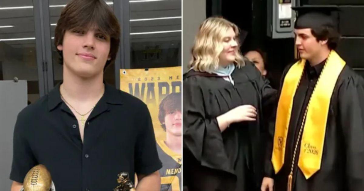 Slain teen Austin Metcalf’s twin brother accepts posthumous diploma as ...