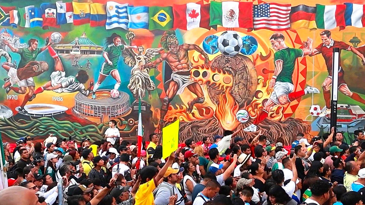 Mexico City mural scores Guinness World Record for biggest soccer artwork