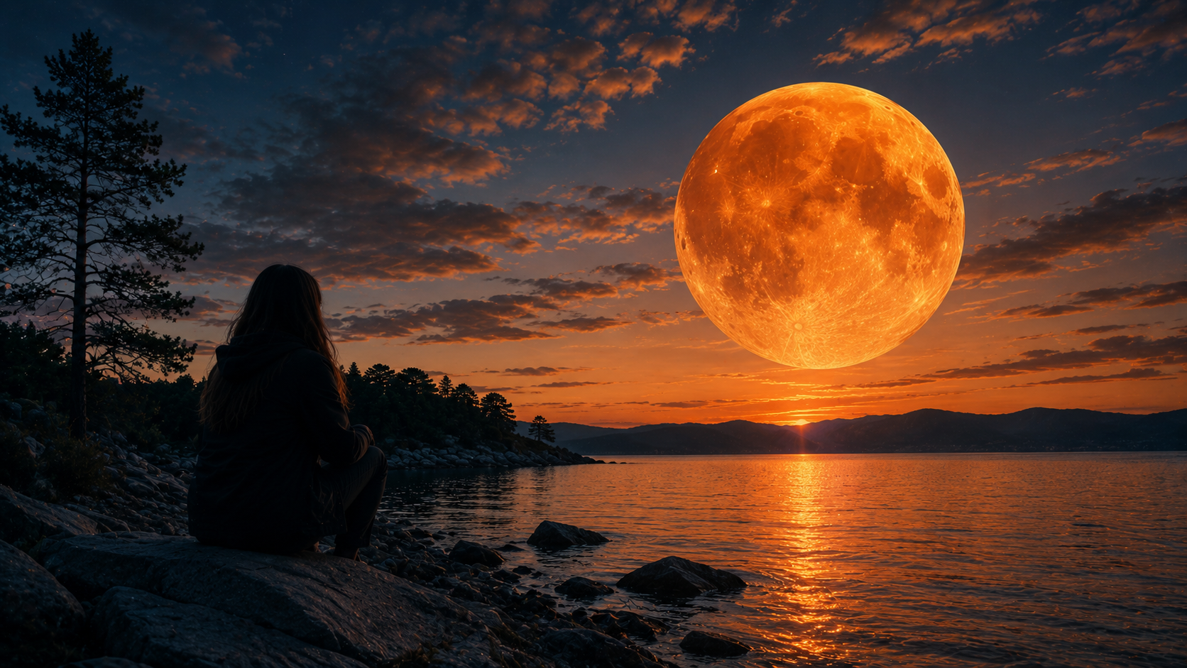 Blue moon alert: A rare full moon will glow orange after sunset this ...