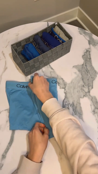 Maximize drawer space with properly folded boxer briefs