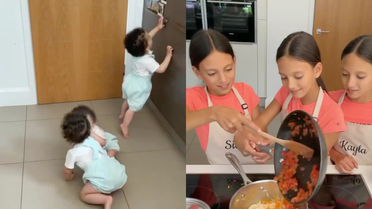10 Y/O identical triplets cook delicious meal for 1 Y/O identical triplets