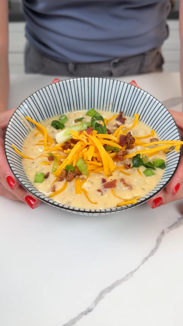 The only crockpot baked potato soup you’ll ever need