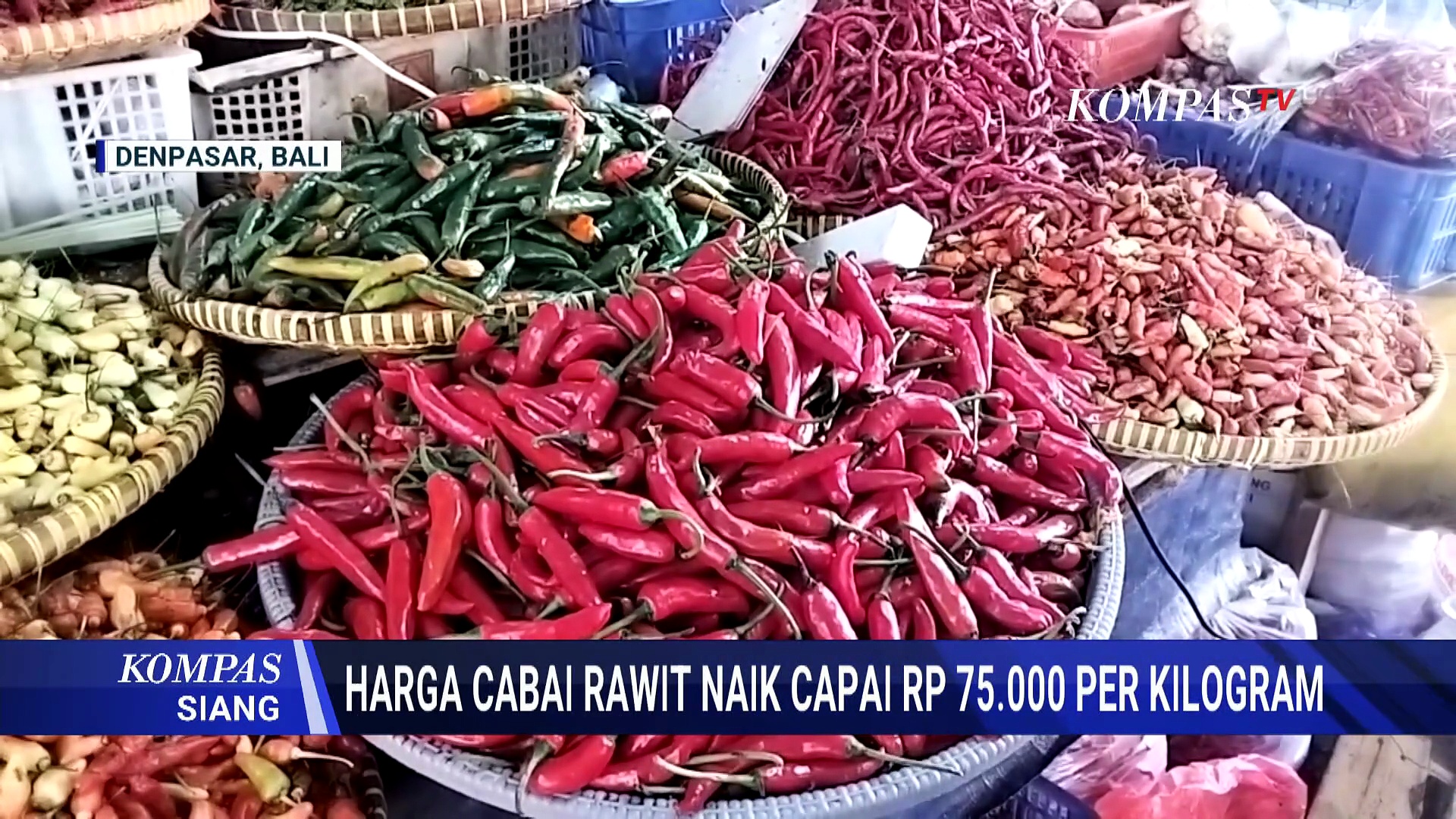 Harga cabai rawit di Pasar Badung tembus Rp75 ribu per kilogram ...