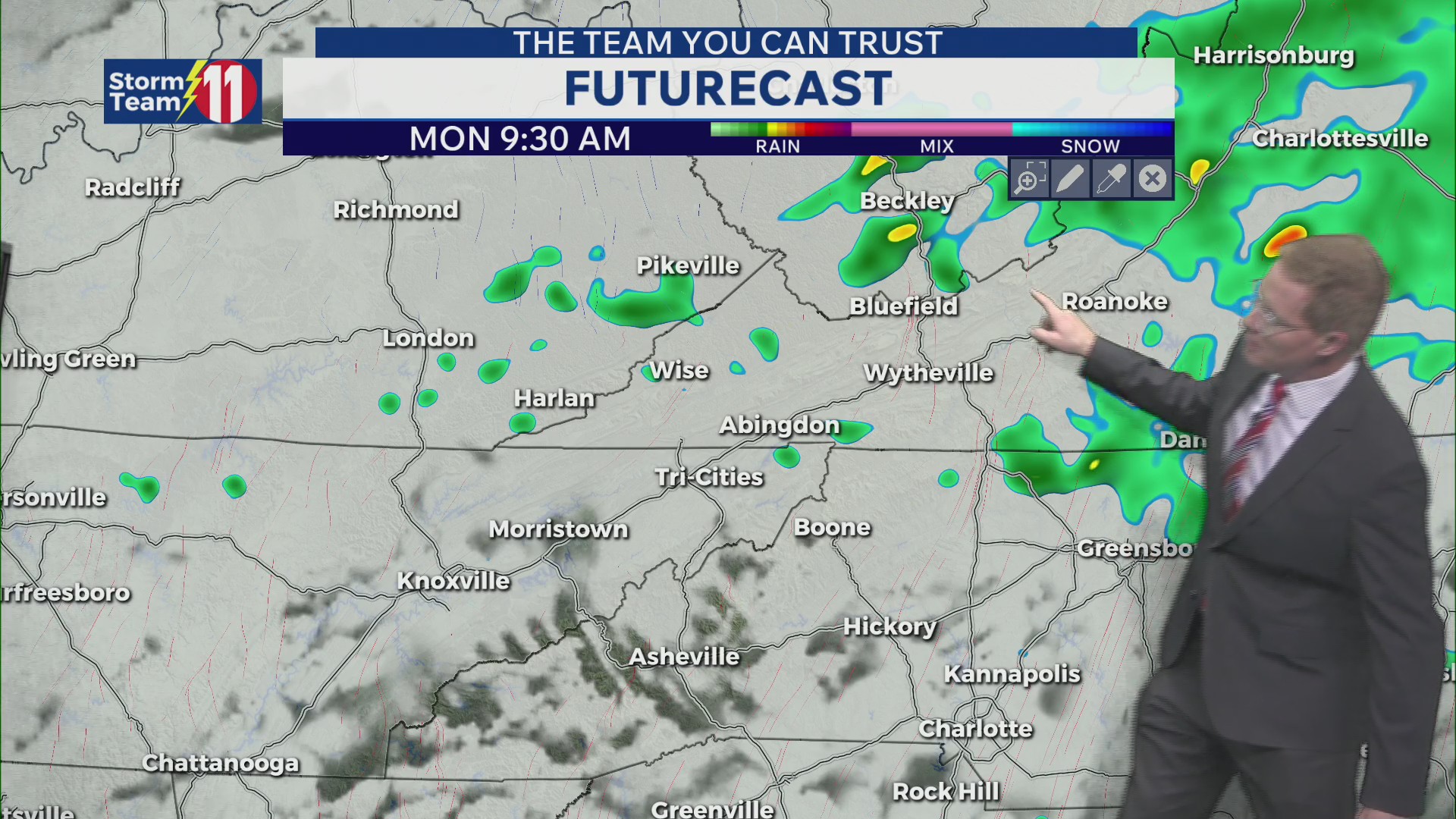 Scattered showers continue today