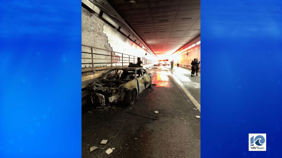 Driver charged after fiery crash in Hampton Roads Bridge Tunnel