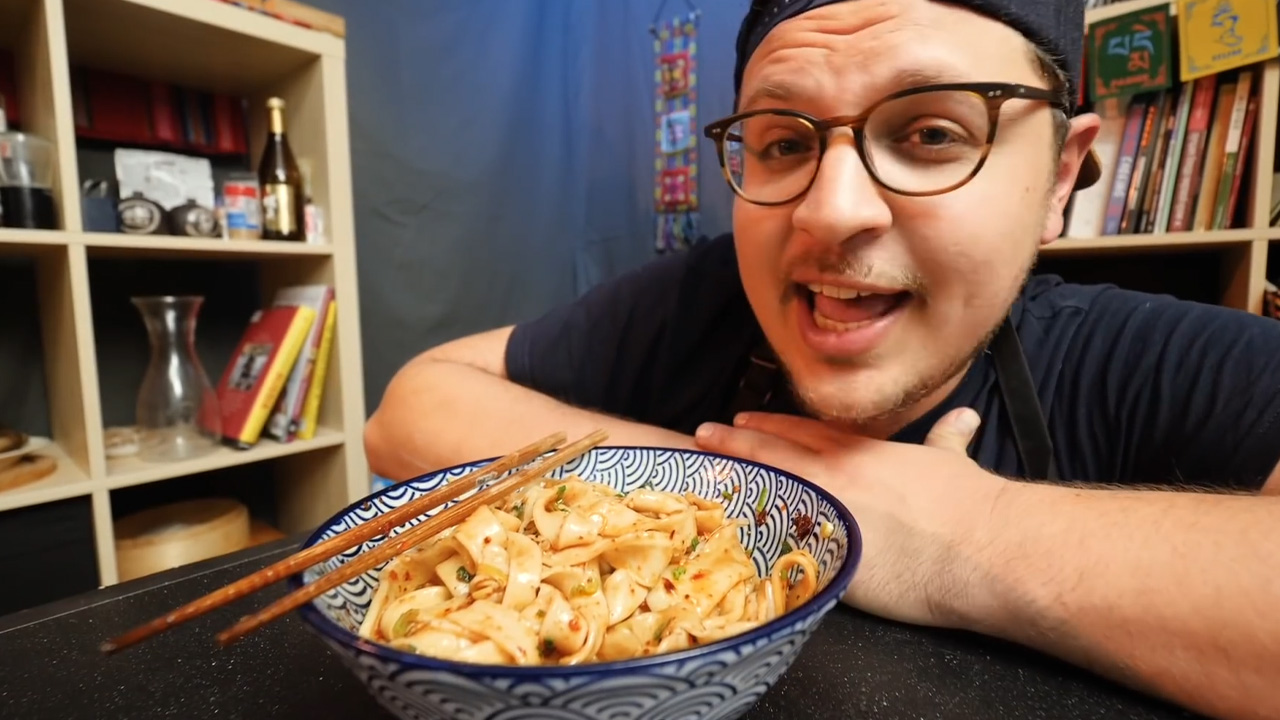 Authentic Uyghur cuisine hand pulled lagman noodles recipe