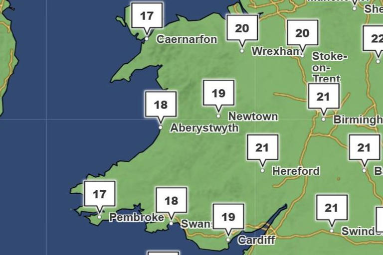 Met Office weather maps show when heatwave will end as Wales turns red hot