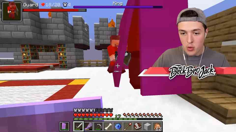 Destroying Minecraft castles with dragons!