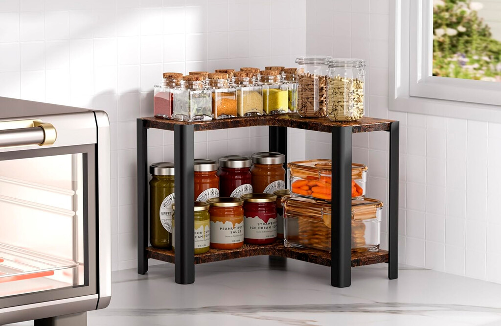 La estantería esquinera que suma en orden tanto en la encimera como en ...