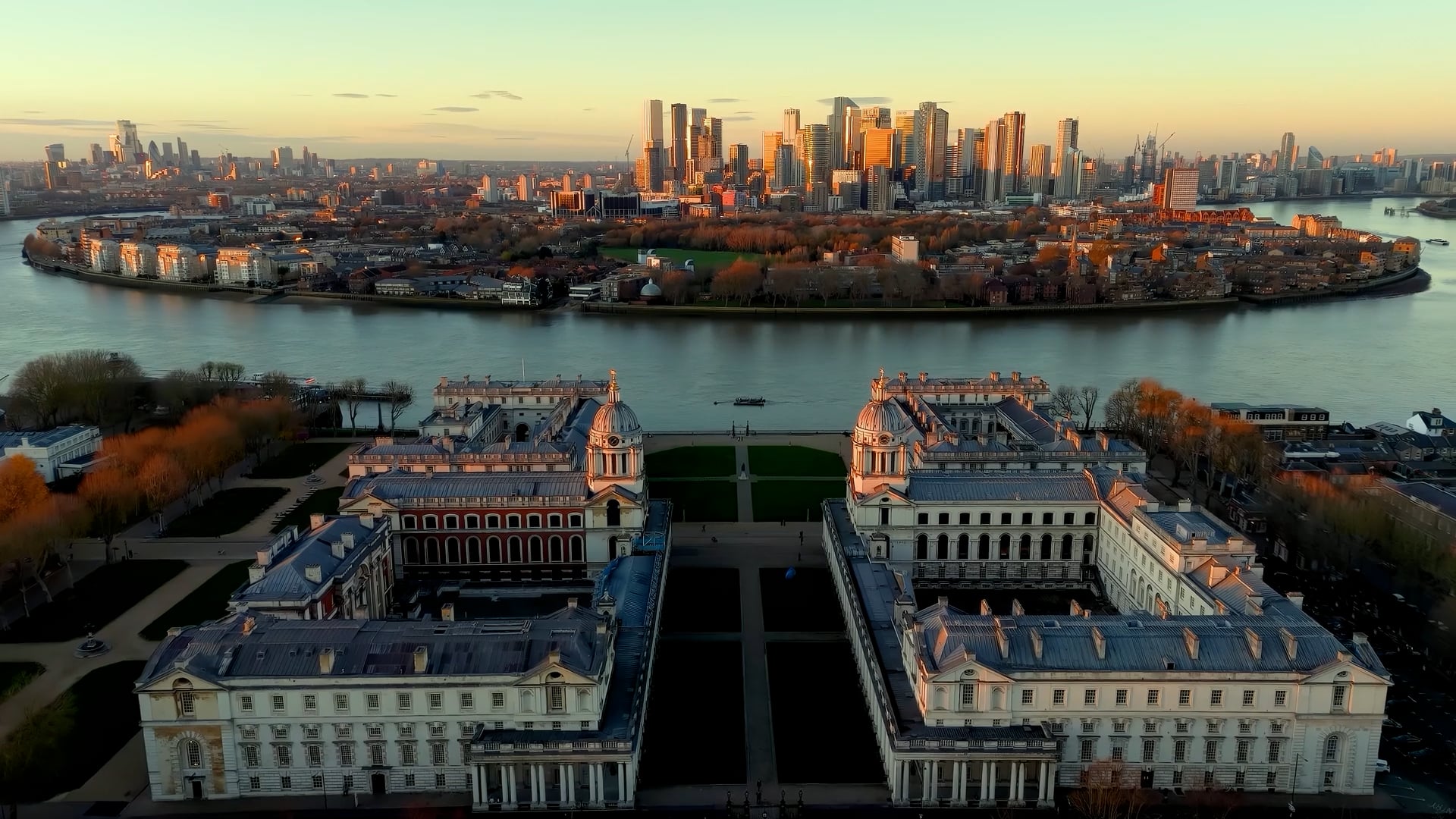 Greenwich, Storbritannien: Dronebilleder af verdens nulmeridianlinje