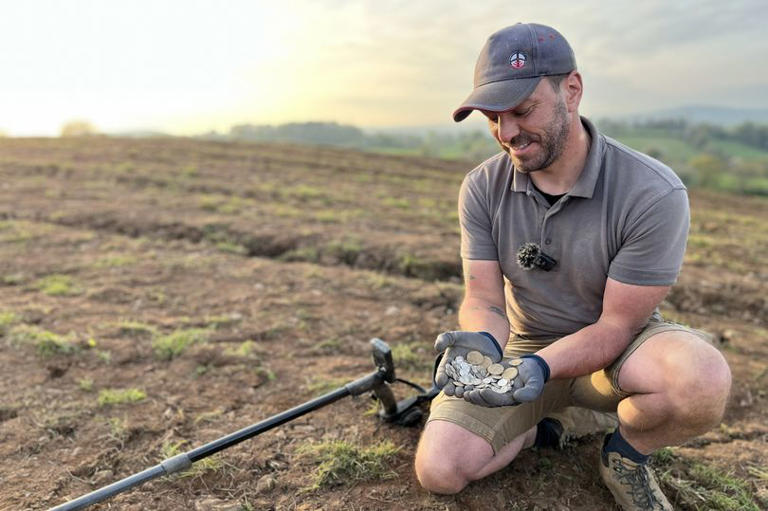 Detectorists in Devon unearth 'biggest ever' Roman silver coin hoard
