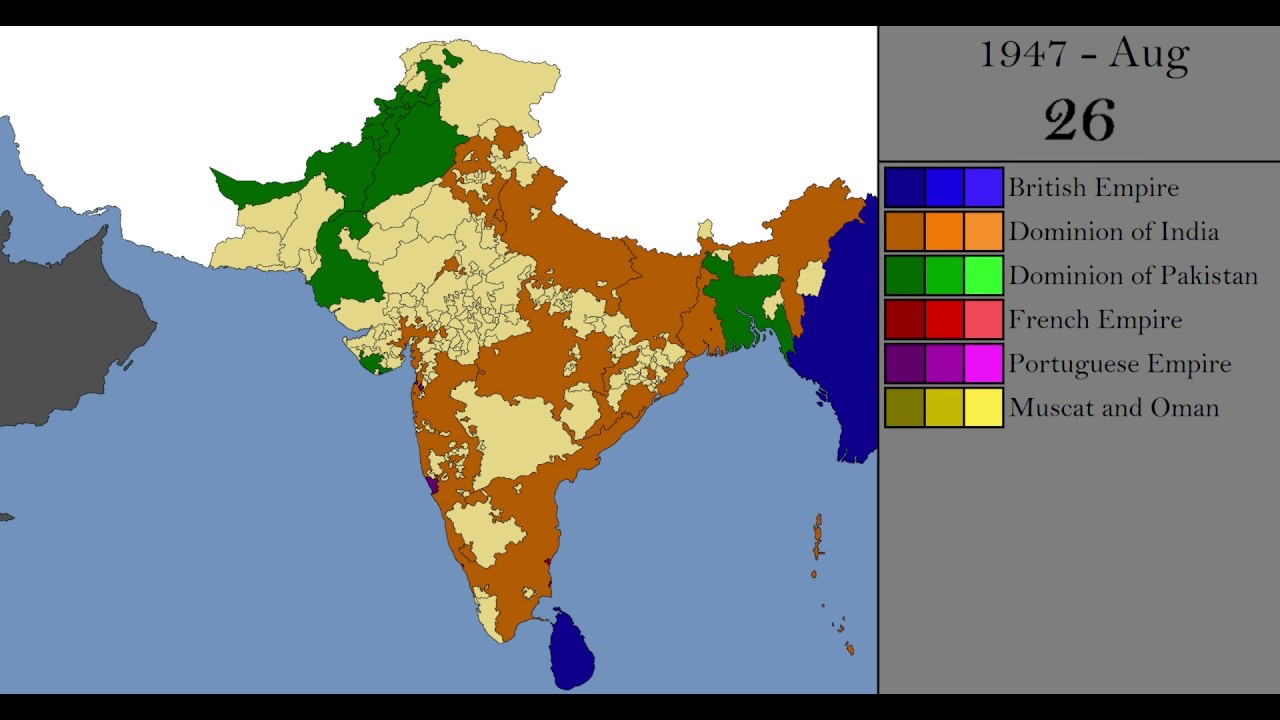 The creation of India and Pakistan: Every day