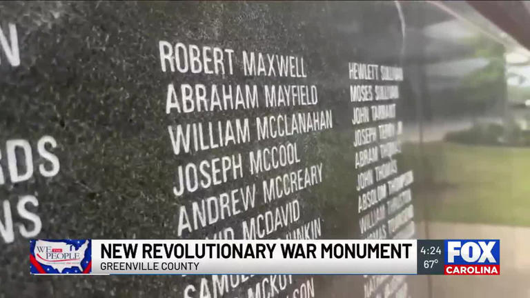 Revolutionary War memorial unveiled in Greenville County