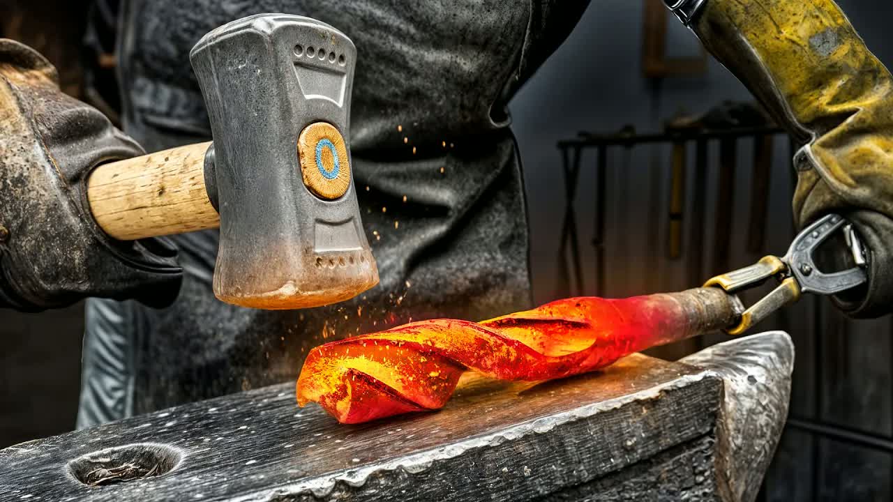 From drill bit to knife: The forging process