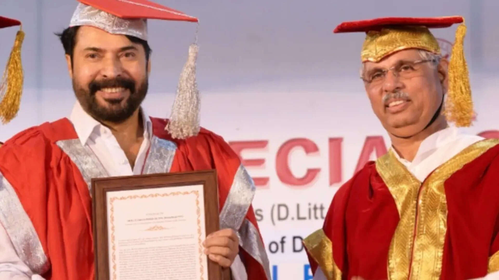 Mammootty receives third doctorate honour; Malayalam cinema icon misses ...