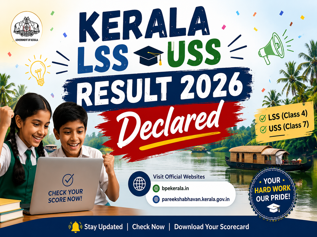Kerala LSS USS Result 2026 declared: Official website not working? Here ...