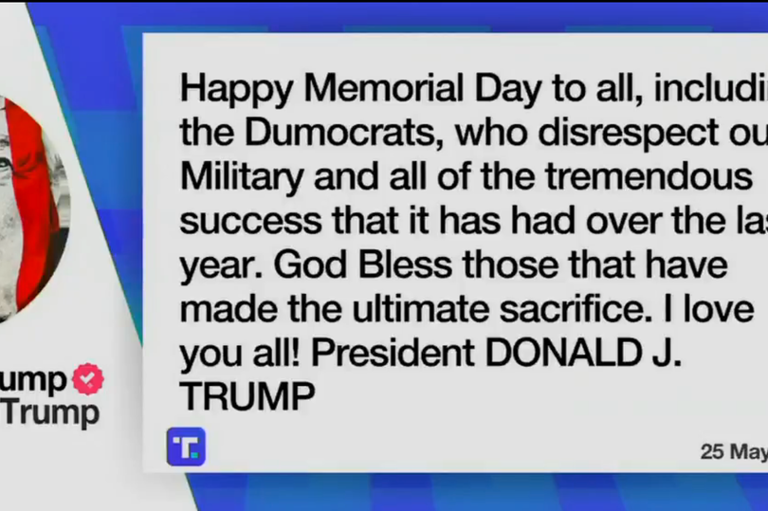 Fox News slammed over Trump's 'disgraceful' Memorial Day post for one ...