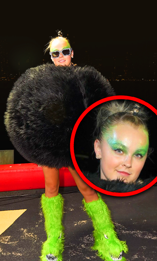 JoJo Siwa dressed as a Furby