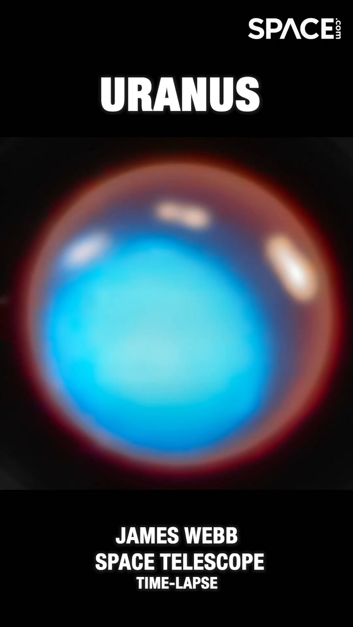 Uranus rotates in James Webb Space Telescope time-lapse