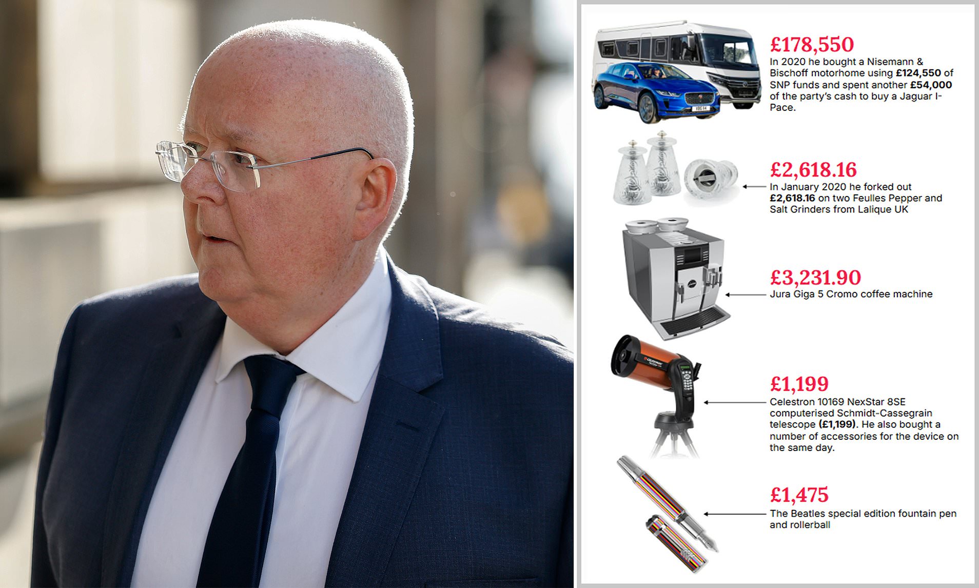 Incredible shopping list of Sturgeon's embezzler husband revealed ...